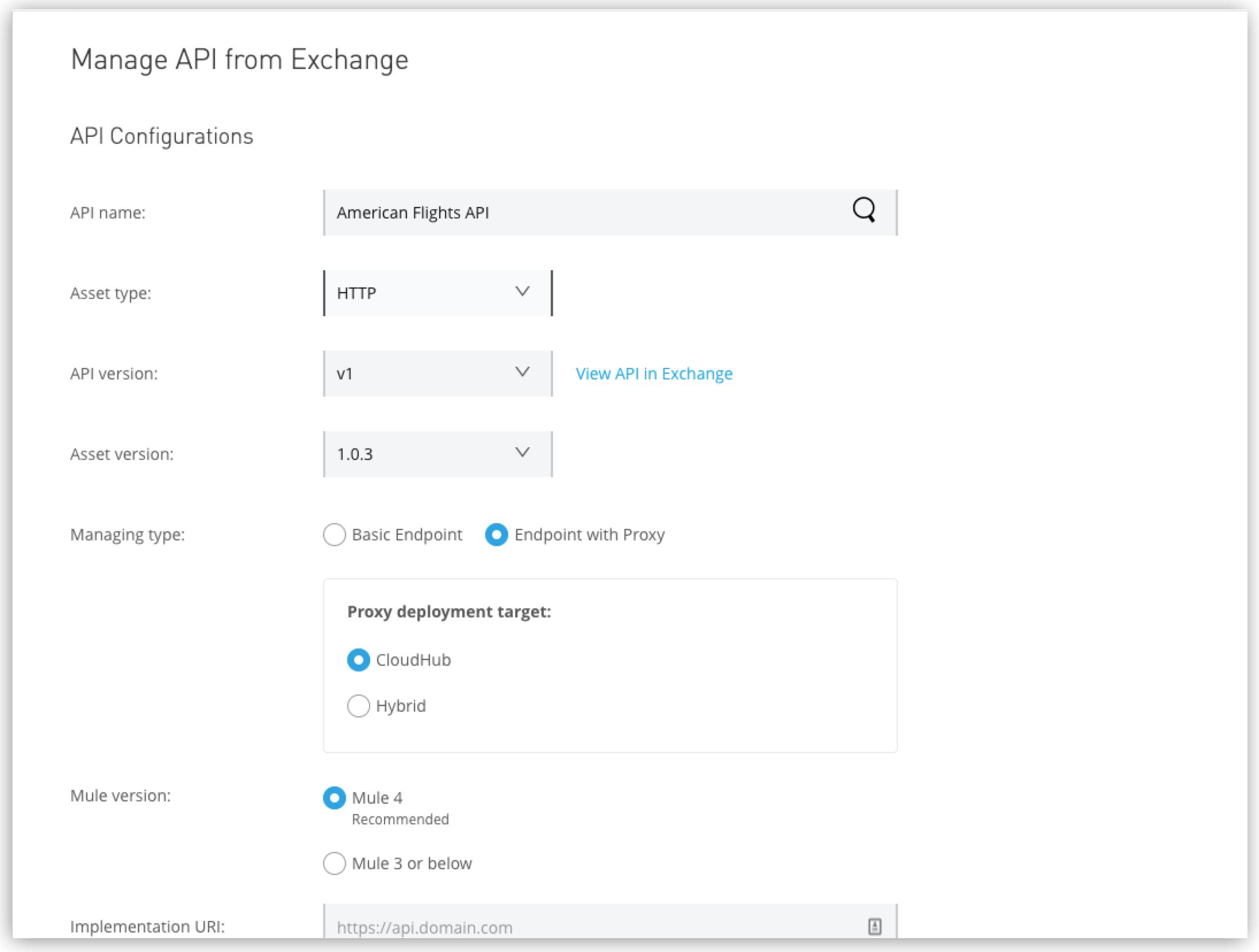 Getting Started with Managing an API | MuleSoft Documentation