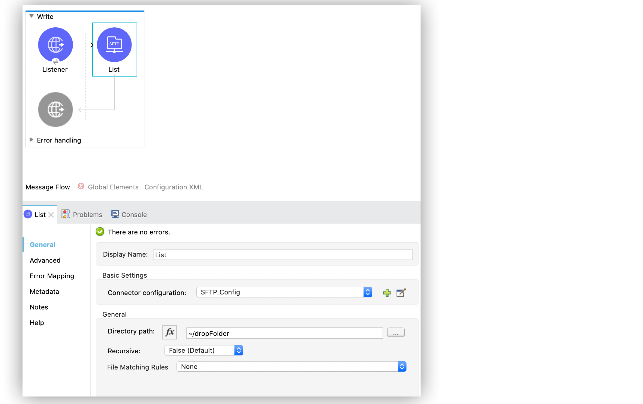 List Files Using The SFTP Connector Mule 4 MuleSoft Documentation